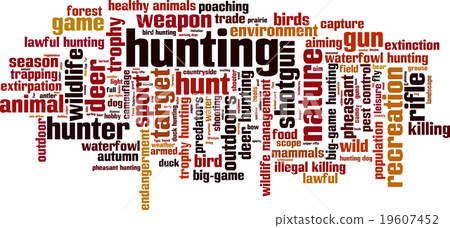 Hunting word cloud - Stock Illustration [19607452] - PIXTA