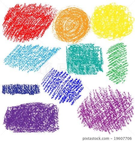 Colored set of chalk texture. - Stock Illustration [19607706] - PIXTA
