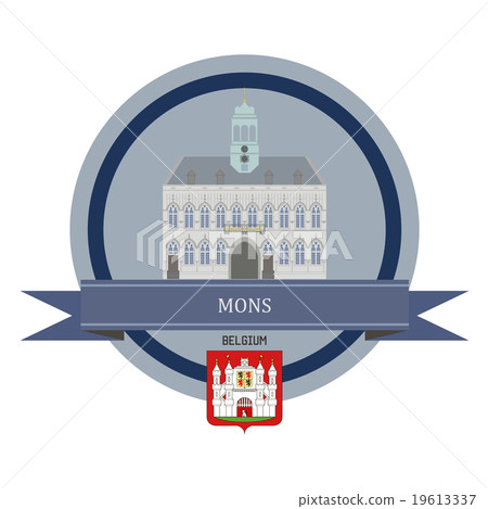 Mons ribbon banner - Stock Illustration [19613337] - PIXTA