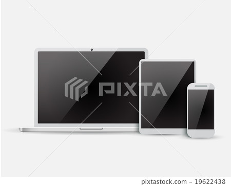 Electronic device isolated on white background. - Stock Illustration ...