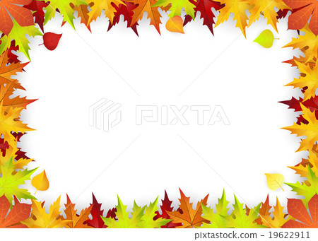 Autumn Frame With Falling Maple Leaves - Stock Illustration [19622911 ...