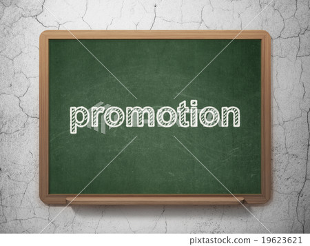 Advertising concept: Promotion on chalkboard - Stock Illustration ...