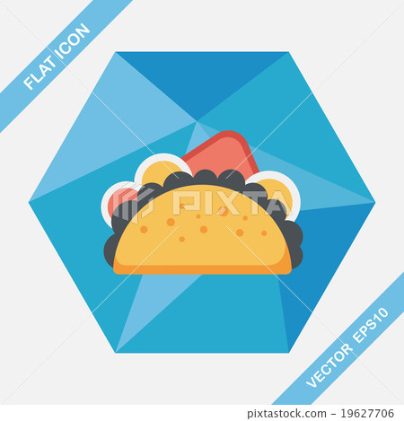 sandwich flat icon with long shadow,eps10 - Stock Illustration ...