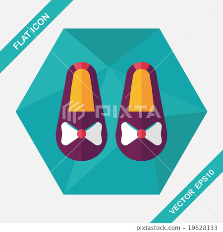 baby booties flat icon with long shadow,eps10 - Stock Illustration ...