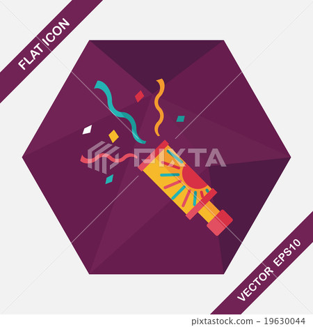 confetti flat icon with long shadow,eps10 - Stock Illustration ...
