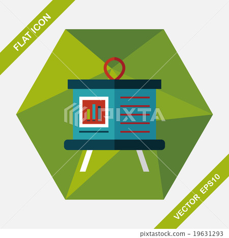 Board flat icon with long shadow,eps10 - Stock Illustration [19631293 ...