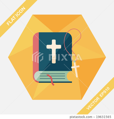 bible flat icon with long shadow,eps10 - Stock Illustration [19631565 ...
