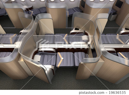 First class interior, original design,... - Stock Illustration ...