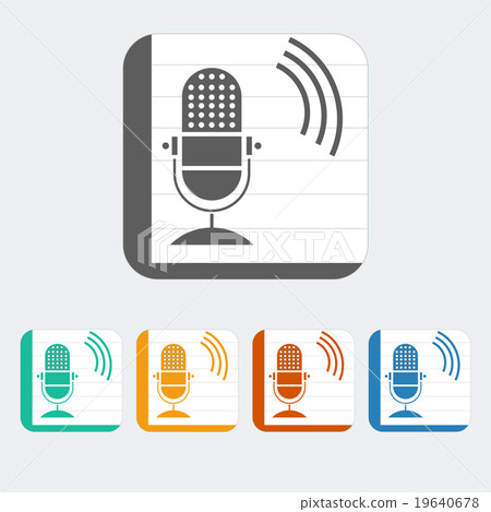 microphone 3 icon - Stock Illustration [19640678] - PIXTA