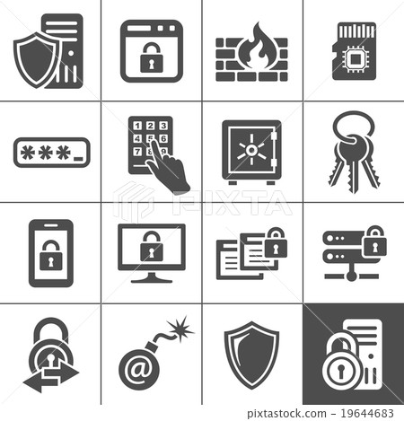 IT Security icons. Simplus series - Stock Illustration [19644683] - PIXTA