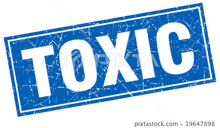 toxic blue square grunge stamp on white - Stock Illustration [19647898 ...