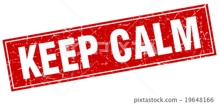 keep calm red square grunge stamp on white - Stock Illustration ...