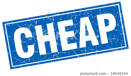 cheap blue square grunge stamp on white - Stock Illustration [19648244 ...