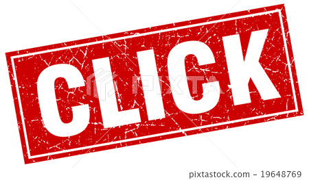 click red square grunge stamp on white - Stock Illustration [19648769 ...