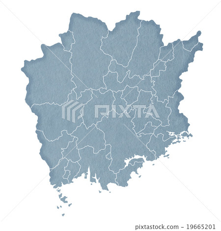 Okayama Prefecture Map - Stock Illustration [19665201] - PIXTA