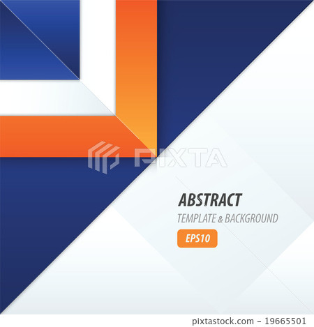 triangle template vector 2 color blue, orange - Stock Illustration ...