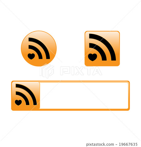 vector rss round square and rectangular icons - Stock Illustration ...