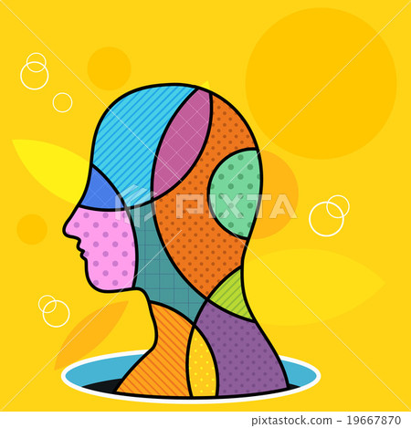 Colorful human head - Stock Illustration [19667870] - PIXTA