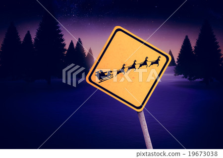 Composite image of christmas road sign - Stock Illustration [19673038 ...
