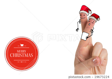 Composite image of christmas fingers - Stock Illustration [19673224 ...