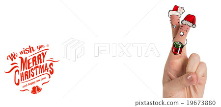 Composite image of christmas fingers - Stock Illustration [19673880 ...
