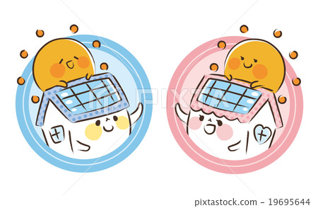Solar power generation character icon - Stock Illustration [19695644 ...