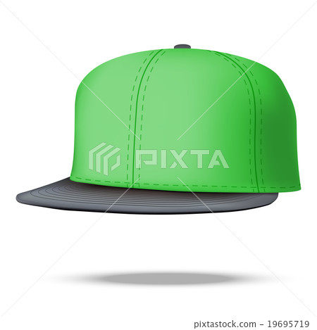 Layout of Male green rap cap. Vector illustration - Stock Illustration ...