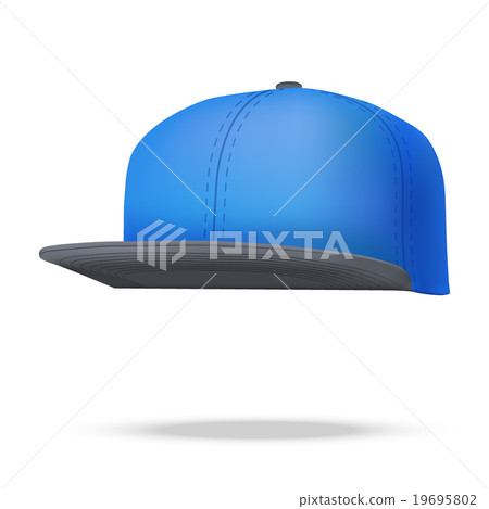 Layout of Male color rap cap. illustration - Stock Illustration ...