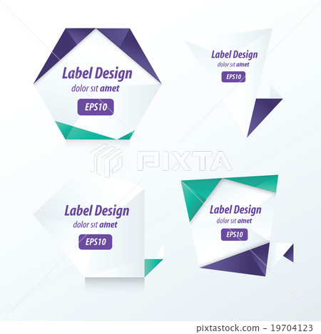 Set Of Label Vector Design - Stock Illustration [19704123] - PIXTA