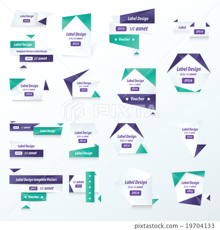 Pack of Label Collection Color - Stock Illustration [19704133] - PIXTA