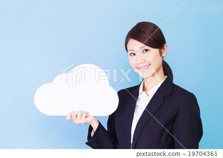 Business woman cloud service cloud computing... - Stock Photo [19704361 ...