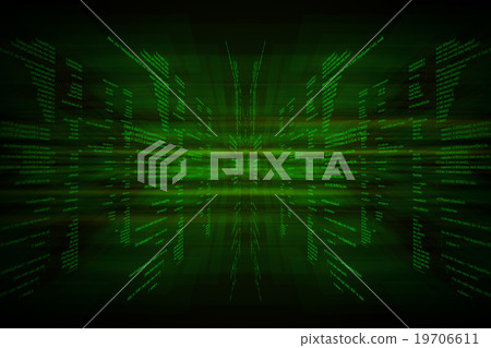 Green binary code on black - Stock Illustration [19706611] - PIXTA