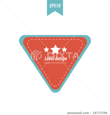 Design Triangle label red and blue color - Stock Illustration [19717594 ...