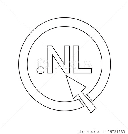 netherlands Domain dot nl sign icon Illustration - Stock Illustration ...
