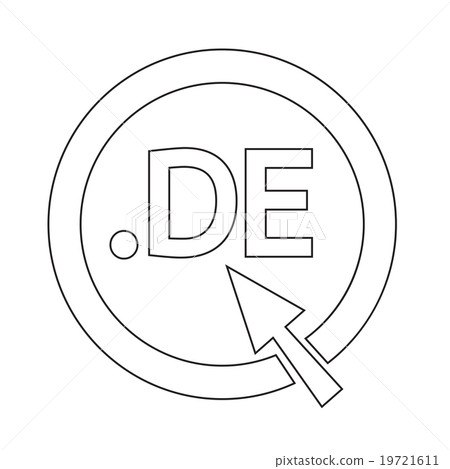 Germany Domain dot DE sign icon Illustration - Stock Illustration ...
