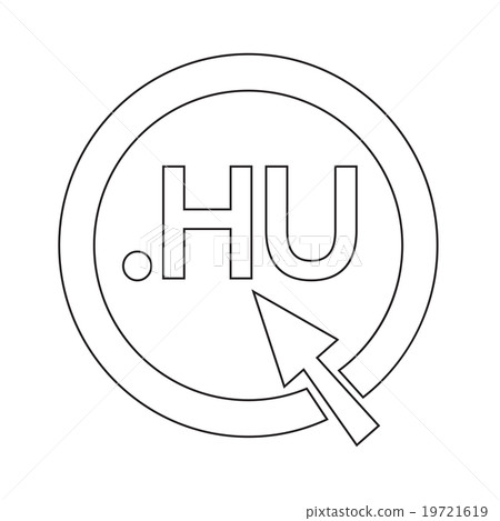 Hungary Domain dot HU sign icon Illustration - Stock Illustration ...