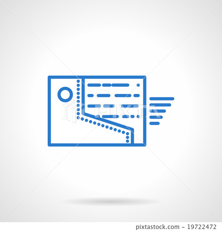 Sending files flat blue line vector icon - Stock Illustration [19722472 ...