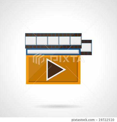 Online video flat color style vector icon - Stock Illustration ...
