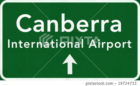 Canberra Australia International Airport Sign - Stock Illustration ...