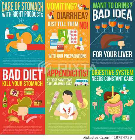 Digestion Posters Set - Stock Illustration [19724789] - PIXTA