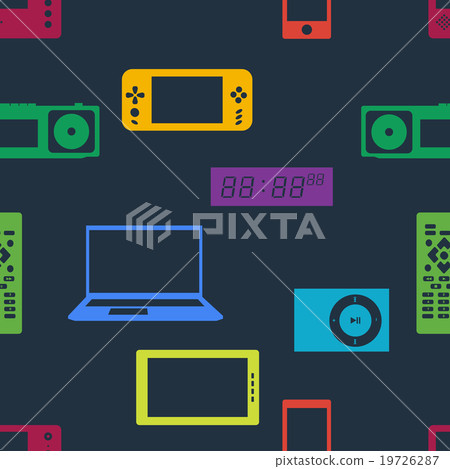 Devices and gadgets pattern - Stock Illustration [19726287] - PIXTA