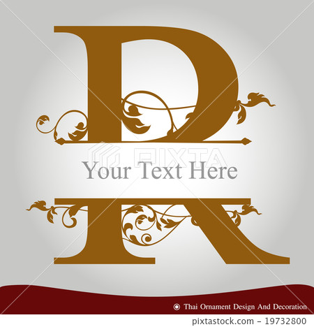 Vector of Letter R in the old vintage style. - Stock Illustration ...