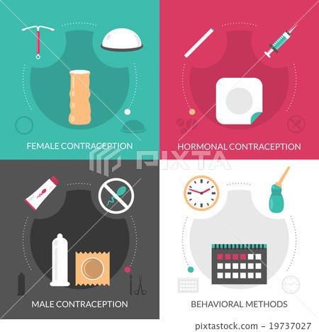 Contraception Concept Icons Set - Stock Illustration [19737027] - PIXTA
