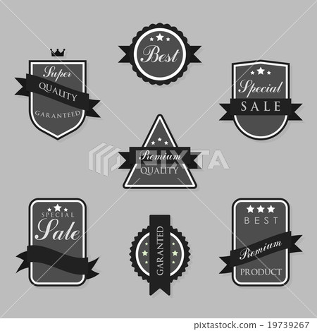 Collection of Abstract Label, Sticker, Tags. - Stock Illustration ...