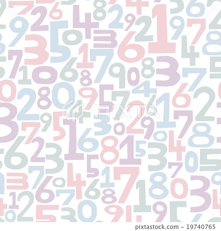 Seamless pattern of numbers - Stock Illustration [19740765] - PIXTA