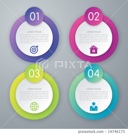 Vector illustration of four options infographics - Stock Illustration ...