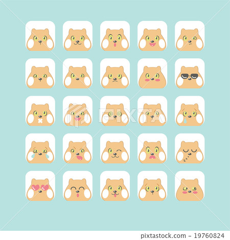 Vector hamsters emoticons - Stock Illustration [19760824] - PIXTA