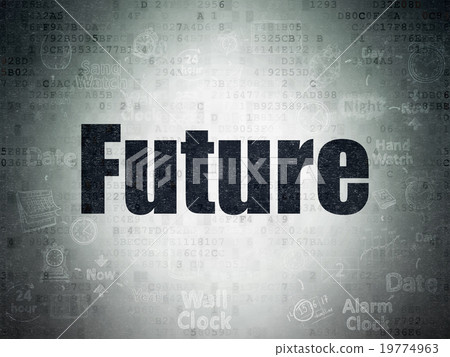 Time concept: Future on Digital Paper background - Stock Illustration ...