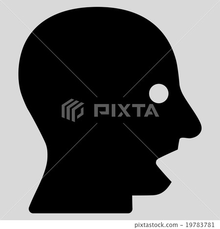 Shouting Head Flat Icon - Stock Illustration [19783781] - PIXTA