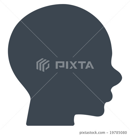 Head Flat Icon - Stock Illustration [19785080] - PIXTA